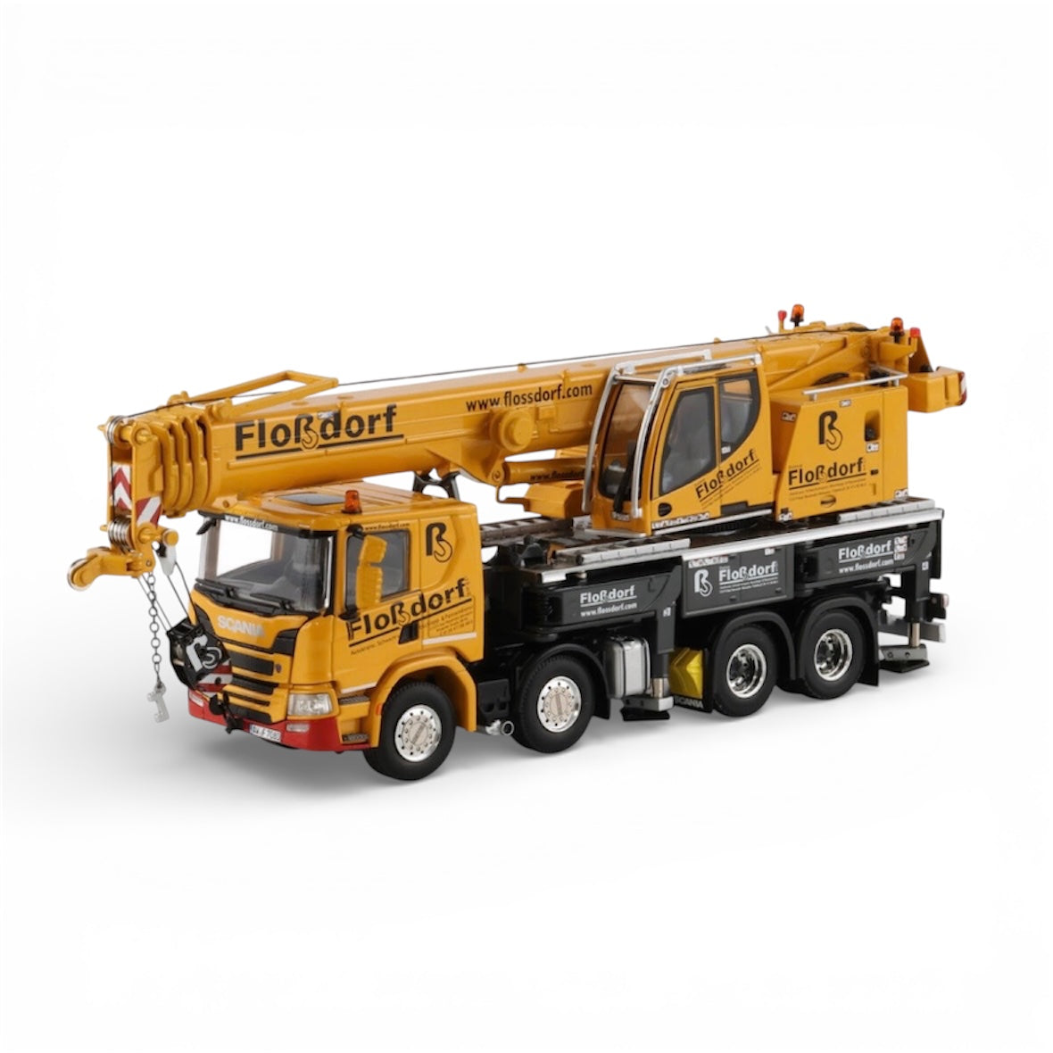 Flossdorf Scania P Low 8x4 Liebherr LTF 1060-4.1 Crane - WSI 1:50 – dmb ...